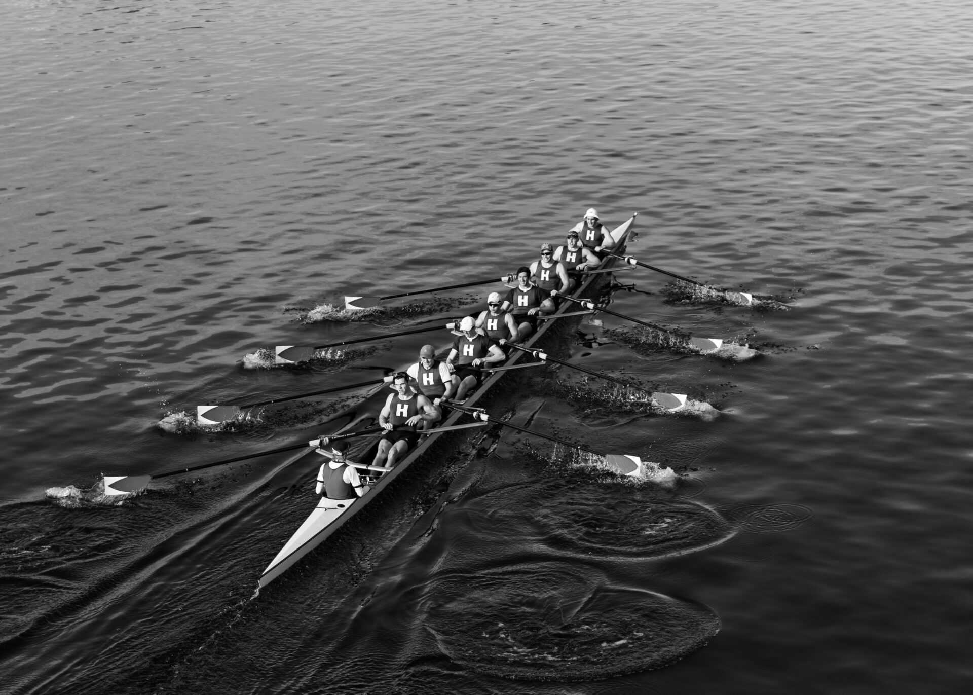 Rowing Black And White